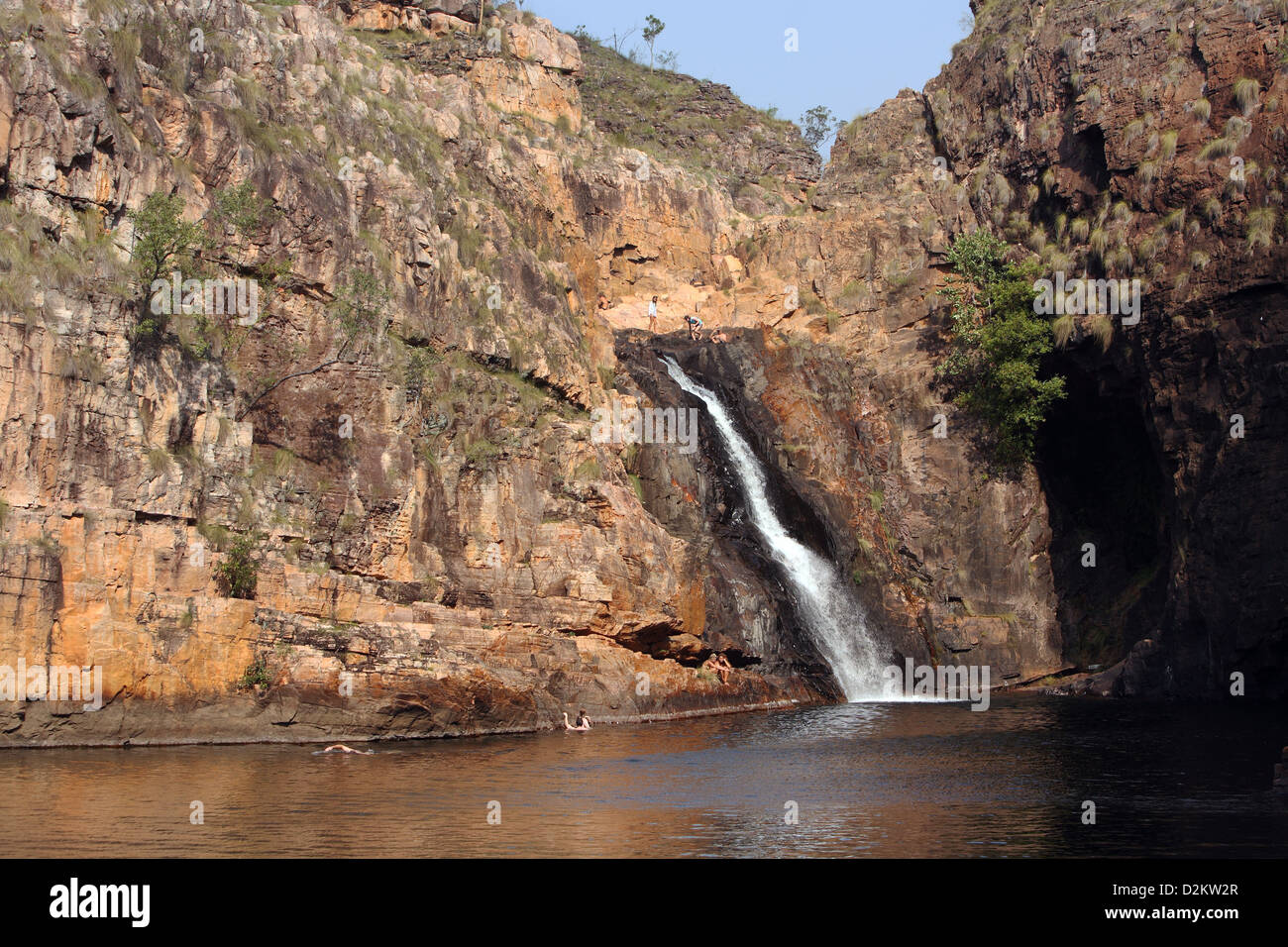 Barramundi Gorge (Maguk) waterfall. Kakadu National Park, Northern ...