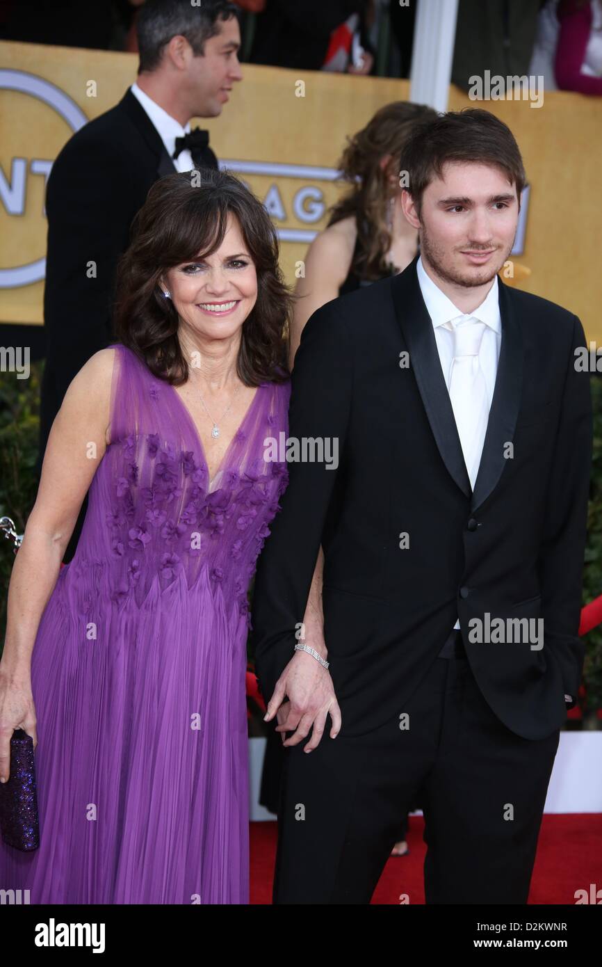 Los Angeles, USA. 27th January 2013. US actress Sally Field and her son ...