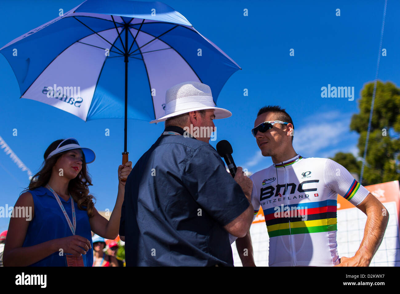 Jan 24, 2013 - Unley, Australia - PHILIPPE GILBERT, BMC, at the start ...