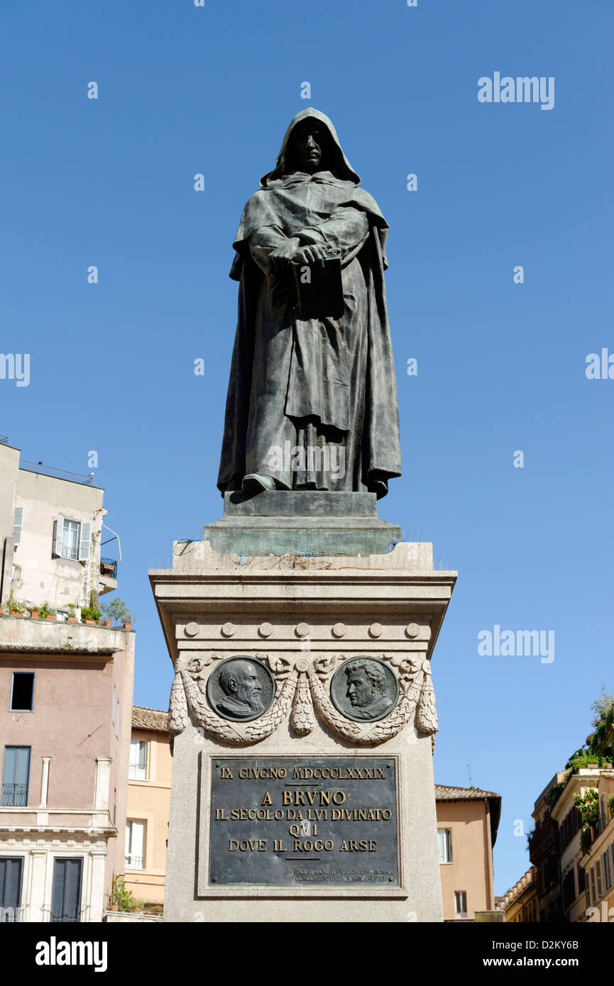 Rome italy statue giordano bruno hi-res stock photography and images ...