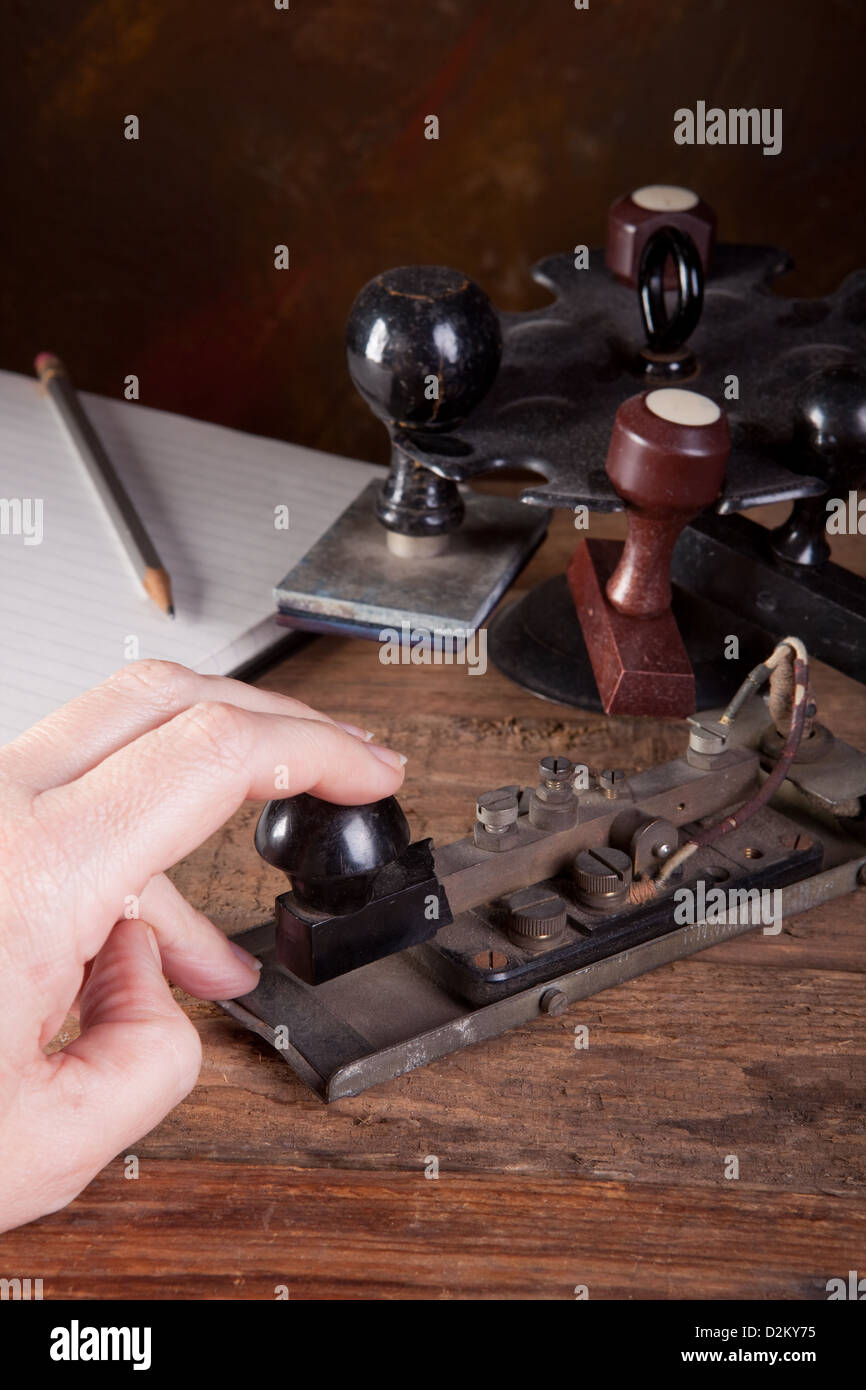 Telegraph machine hi-res stock photography and images - Alamy