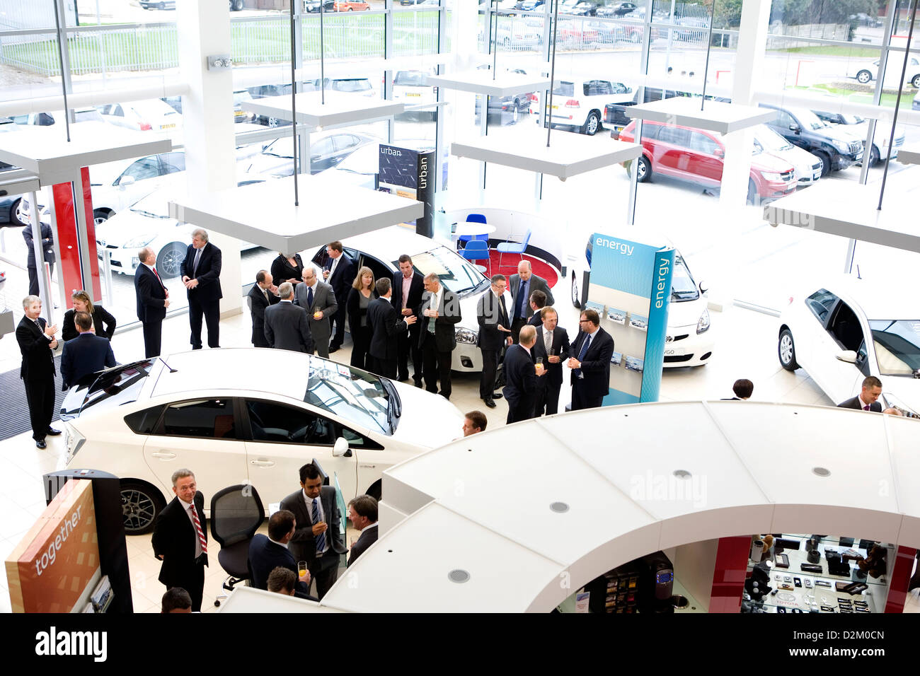 High view busy car showroom hi-res stock photography and images - Alamy