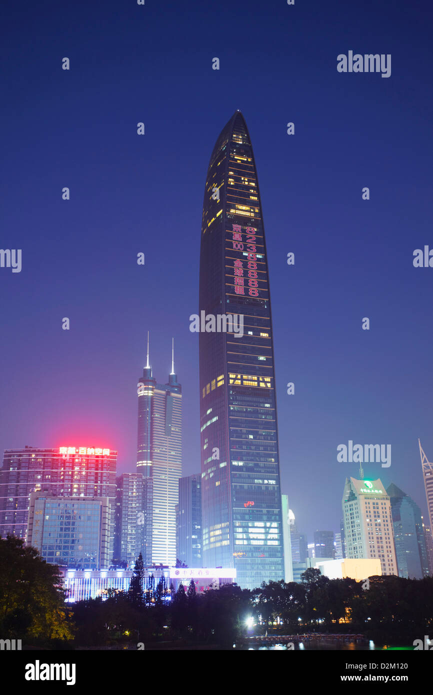 Kingkey 100 Finance Building, Shenzhen, Guangdong, China Stock Photo ...