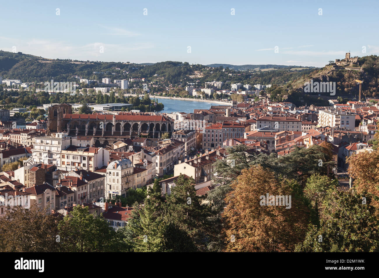 Aerial view of town of Vienne, France Stock Photo - Alamy