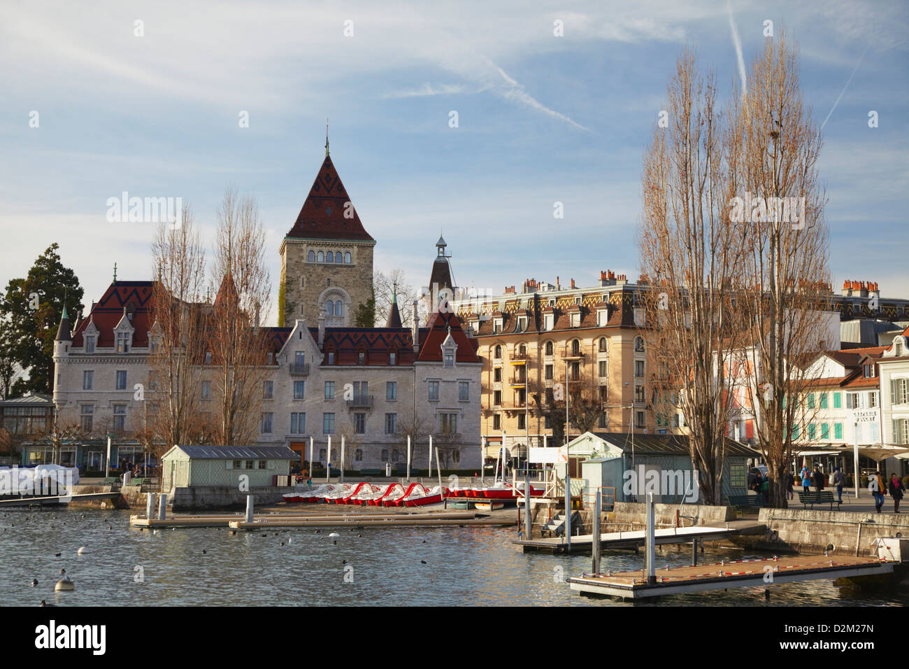 Le Chateau d'Ouchy, Ouchy, Lausanne, Vaud, Switzerland Stock Photo - Alamy