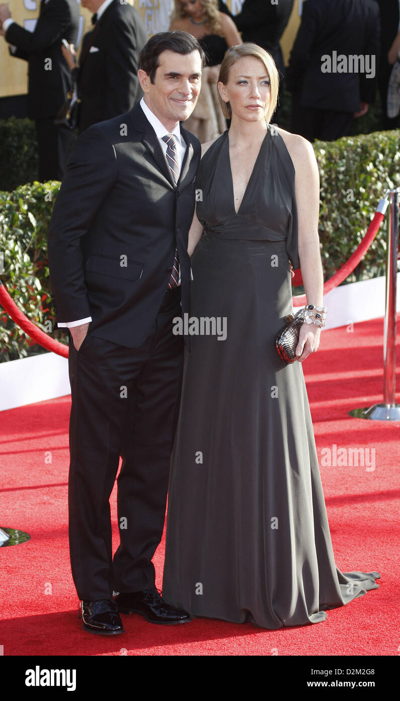 Jan. 27, 2013 - Los Angeles, California, U.S - Ty Burrell and wife ...