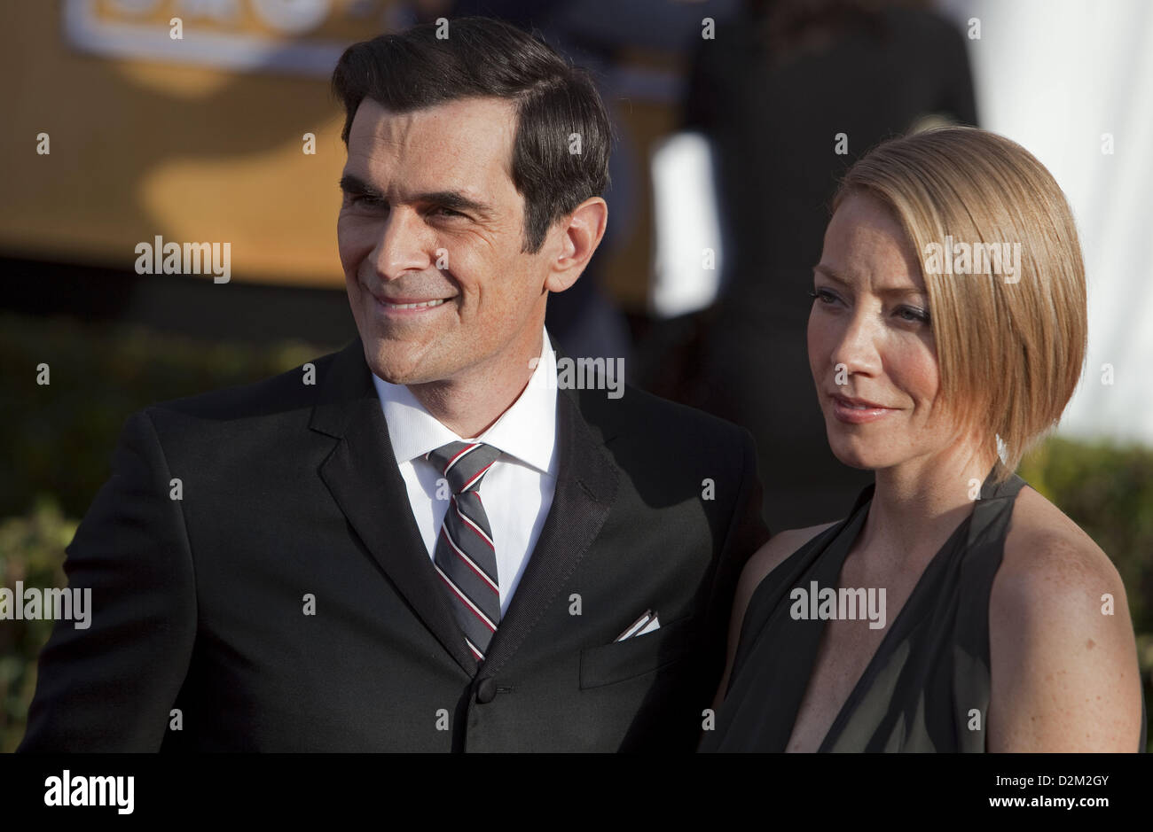 Jan. 28, 2013 - Los Angeles, California, U.S - Ty Burrell and wife ...