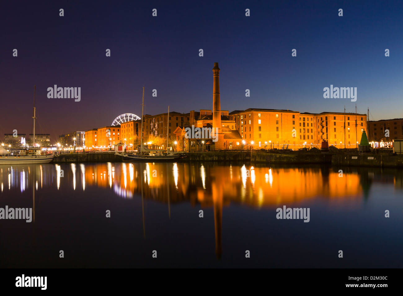 Albert Dock Maritime Museum at night, Liverpool Stock Photo - Alamy