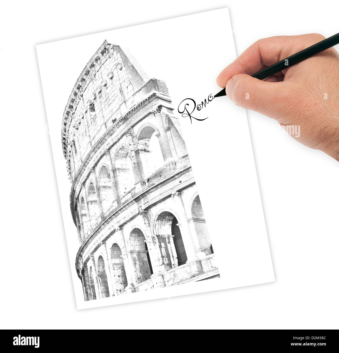 Draw drawing rome italy hi-res stock photography and images - Alamy