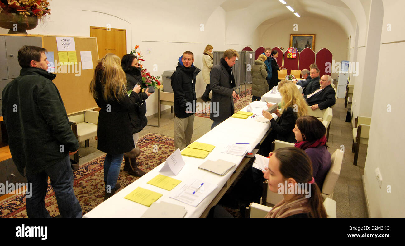 Prague Castle during second round direct presidential election Czech ...