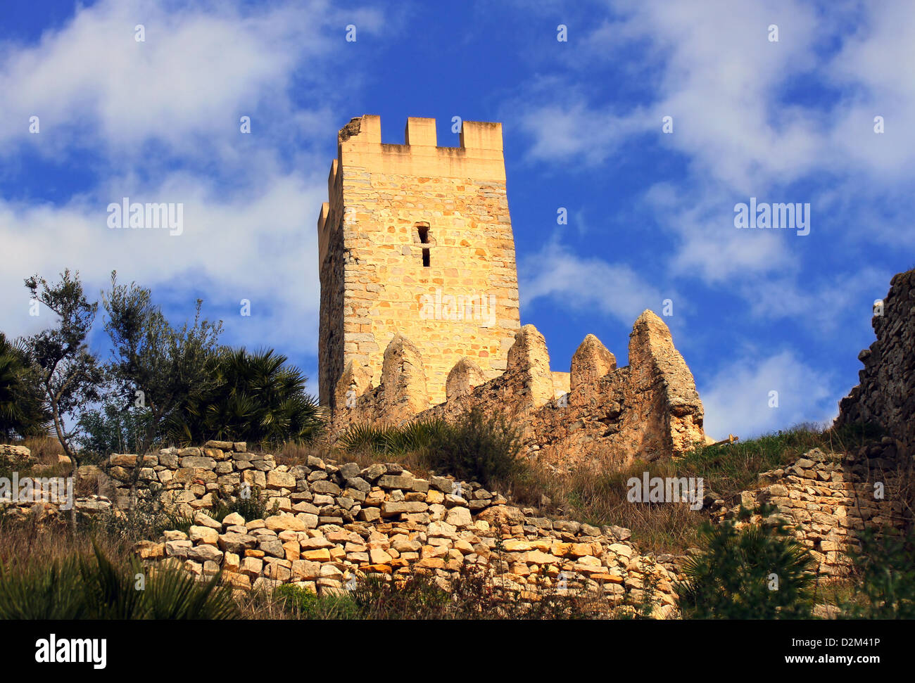 Old castle knights templar alcala de xivert spain old hi-res stock ...