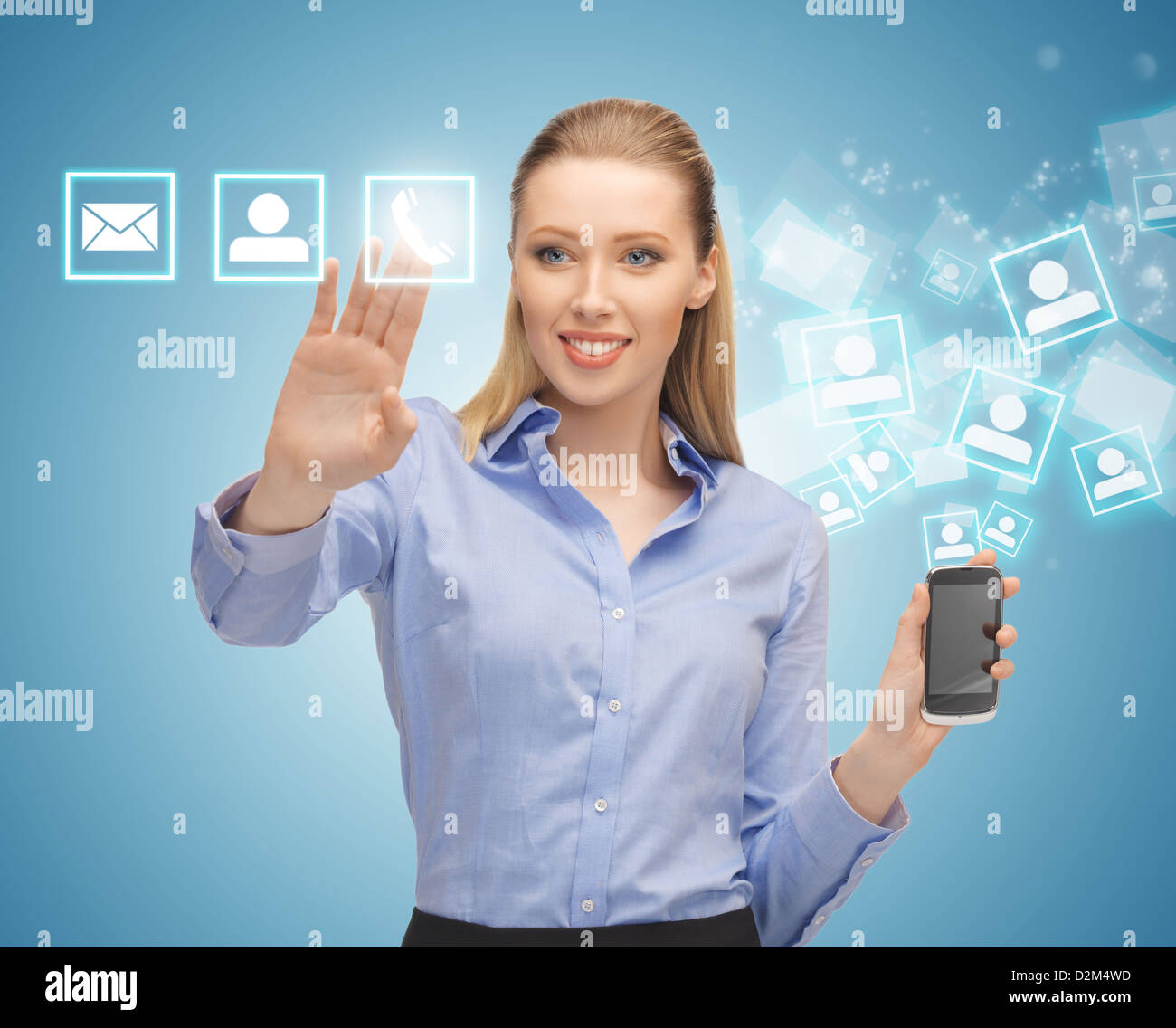 woman with smartphone Stock Photo - Alamy