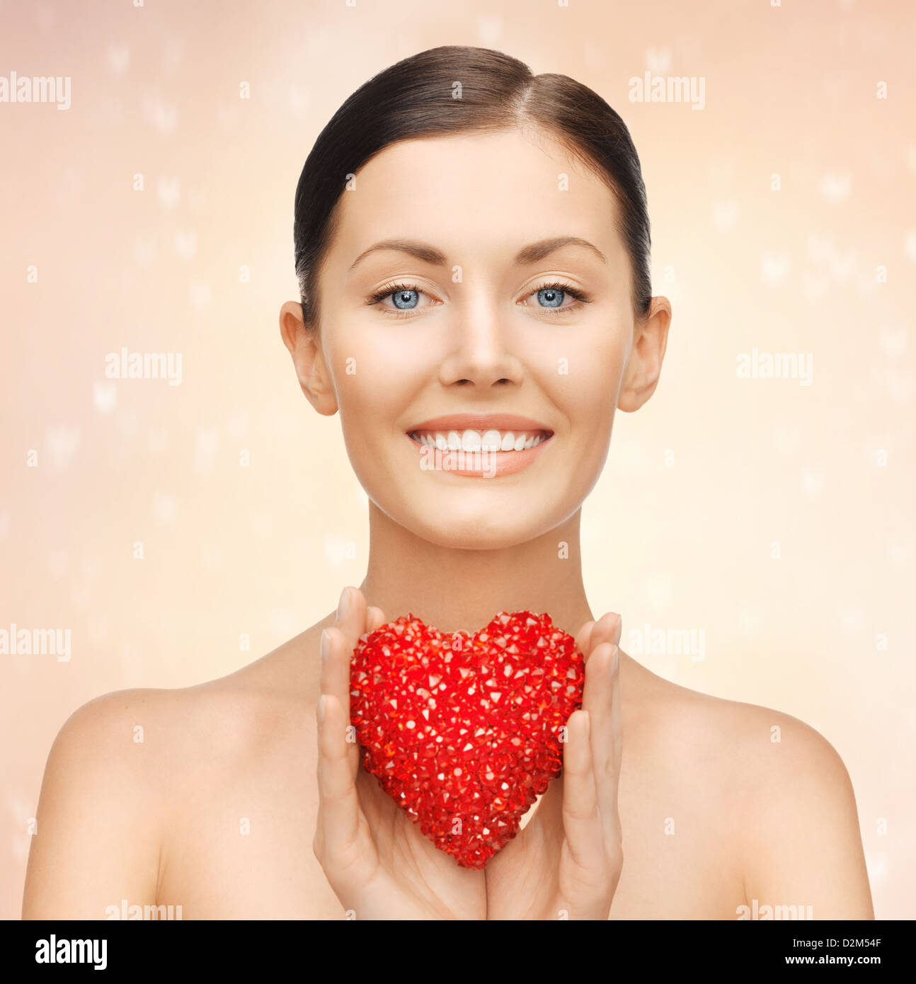 woman with heart Stock Photo - Alamy