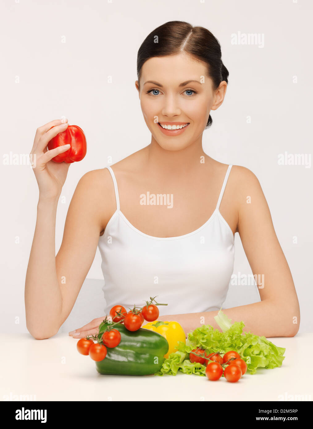 Girl with vegetables hi-res stock photography and images - Alamy