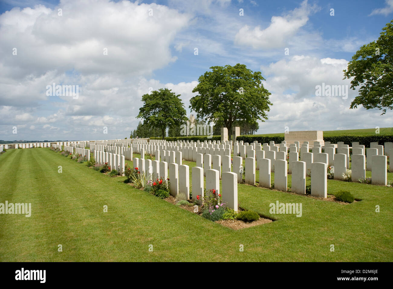 Connaught British cemetery on the Somme containing 1200 graves from the ...