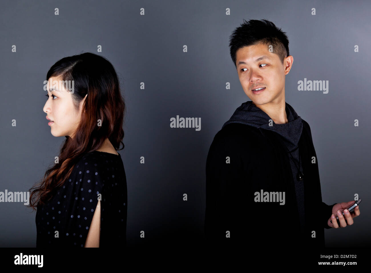 Asian couple first meeting Stock Photo - Alamy