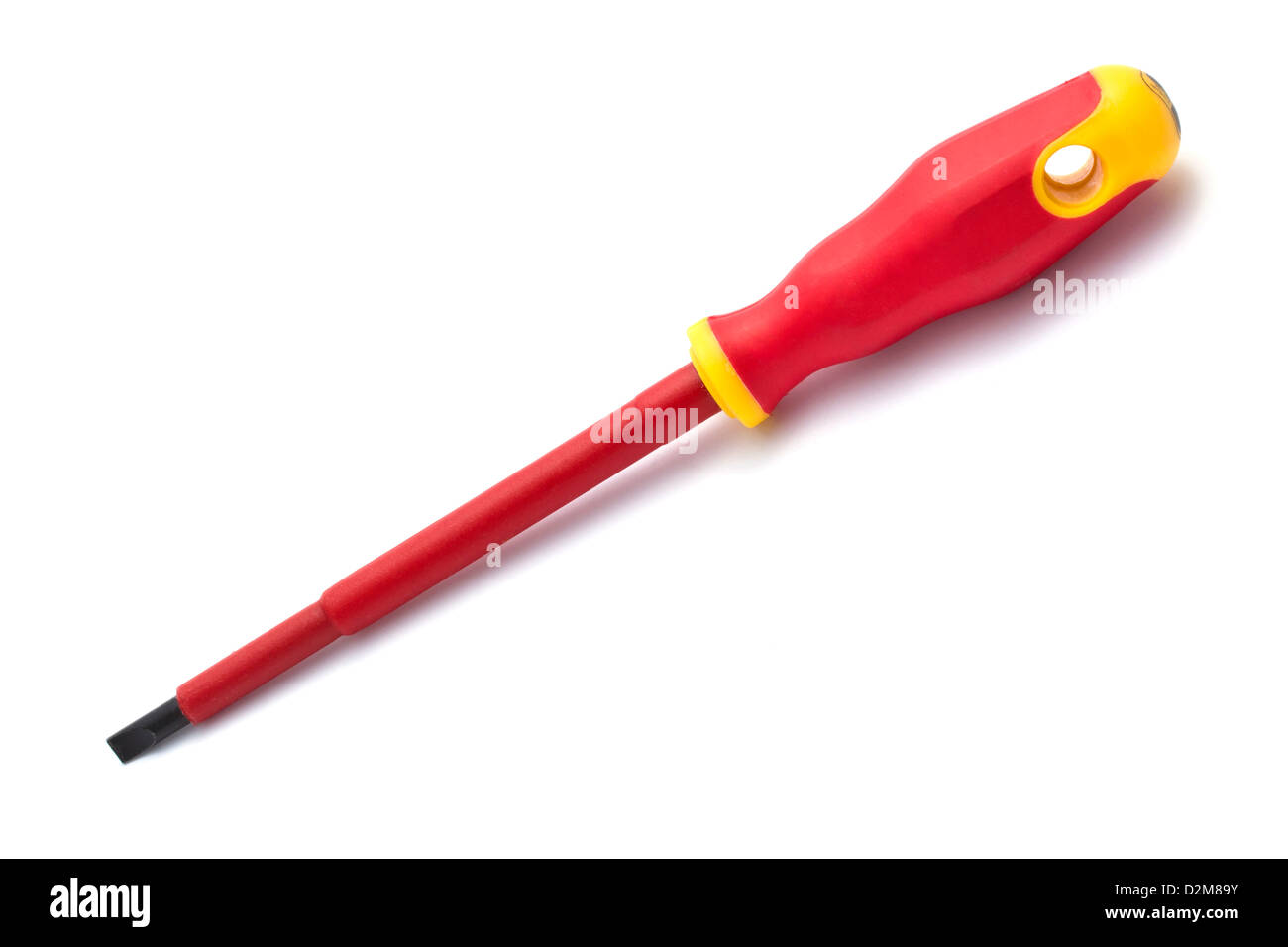 Red screwdriver closeup on white background Stock Photo - Alamy