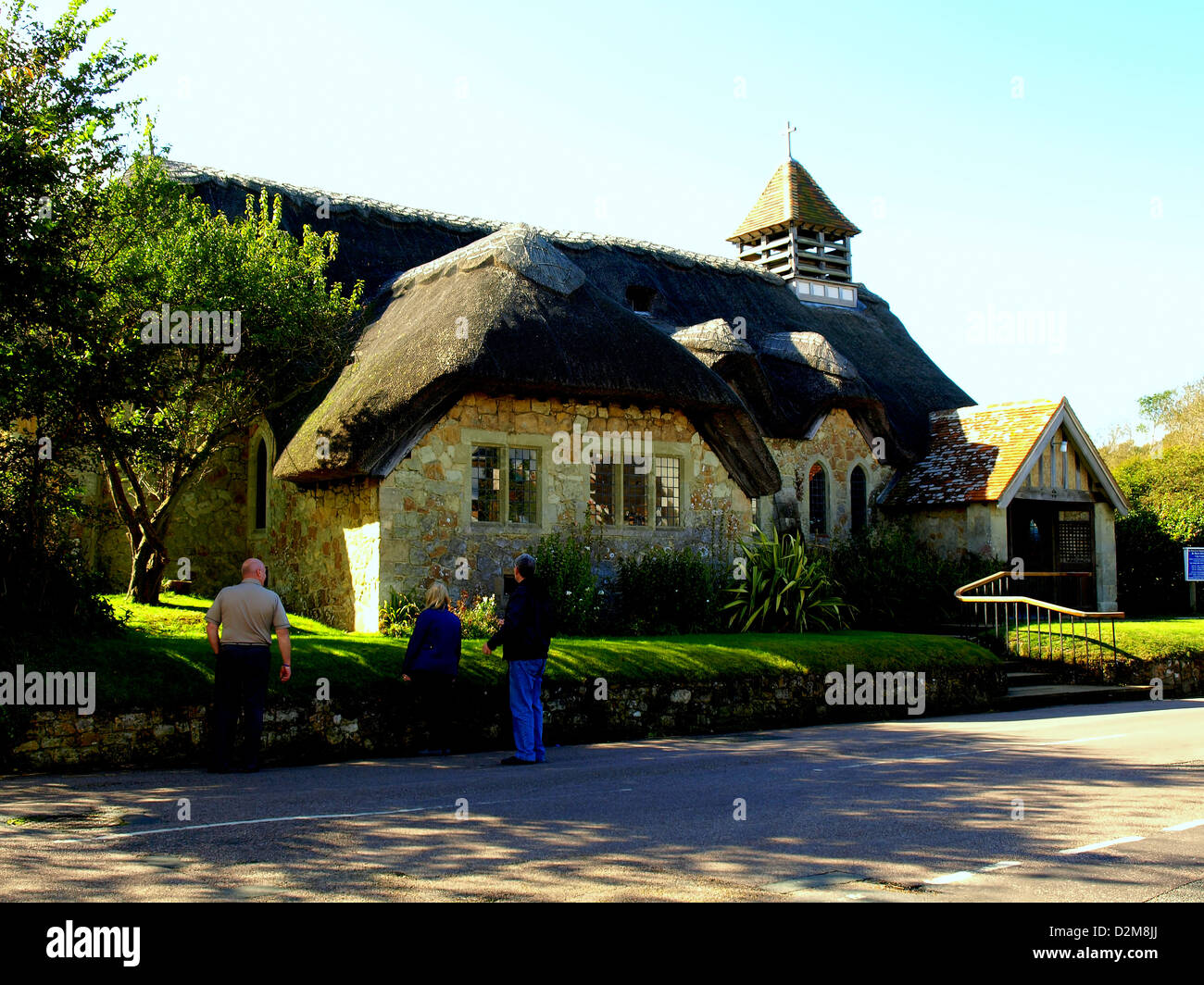 Thatched church, Freshwater, Isle of Wight Stock Photo - Alamy