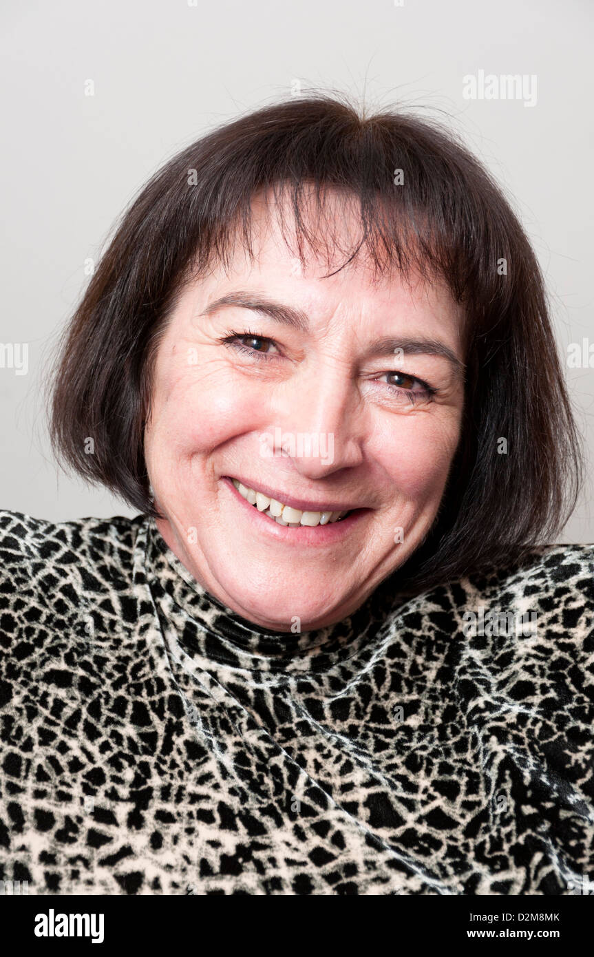 Portrait of happy smiling older woman Stock Photo - Alamy
