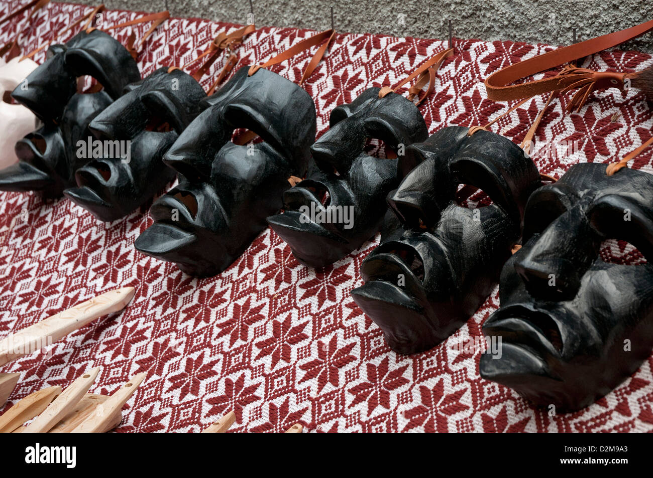 Mamuthones traditional wooden mask of the Mamoiada carnival at an ...