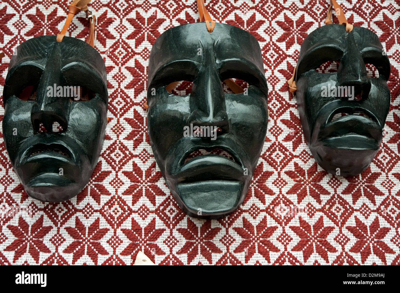 Mamuthones traditional wooden mask of the Mamoiada carnival at an ...