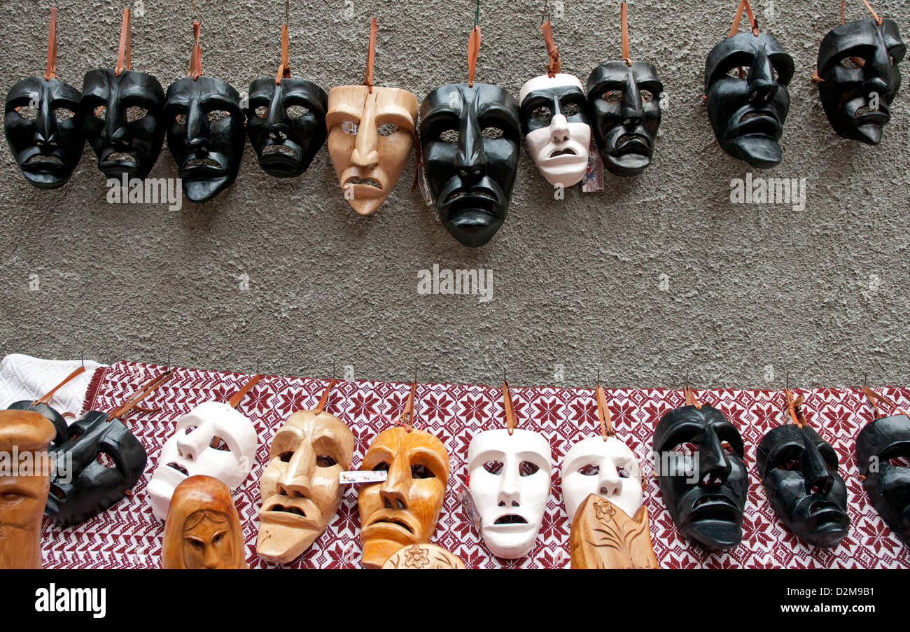 Mamuthones traditional wooden mask of the Mamoiada carnival at an ...