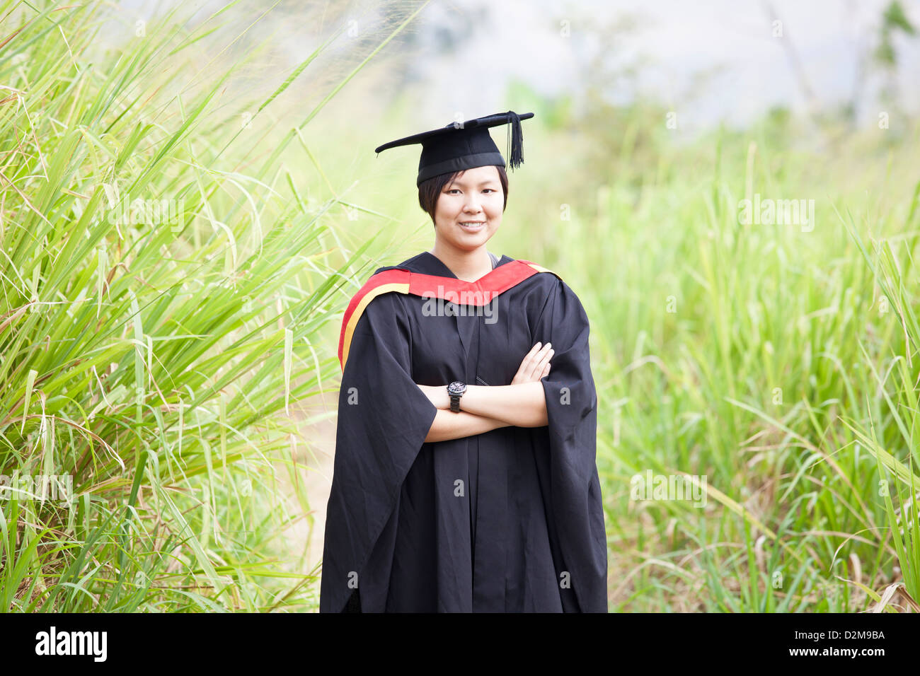 Asian woman graduation Stock Photo - Alamy