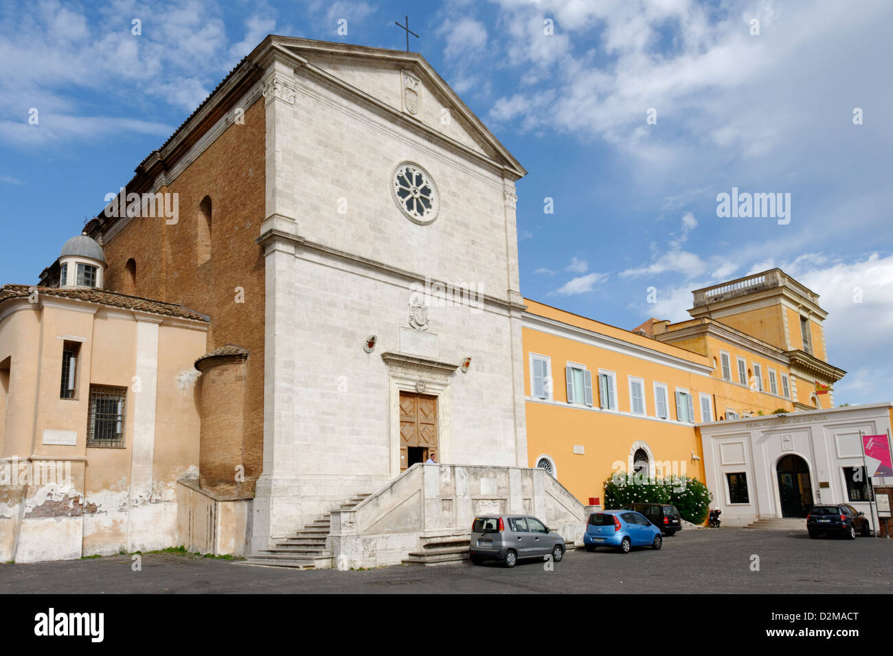 Rome. Italy. Renaissance façade of the 15th century Chiesa di San ...