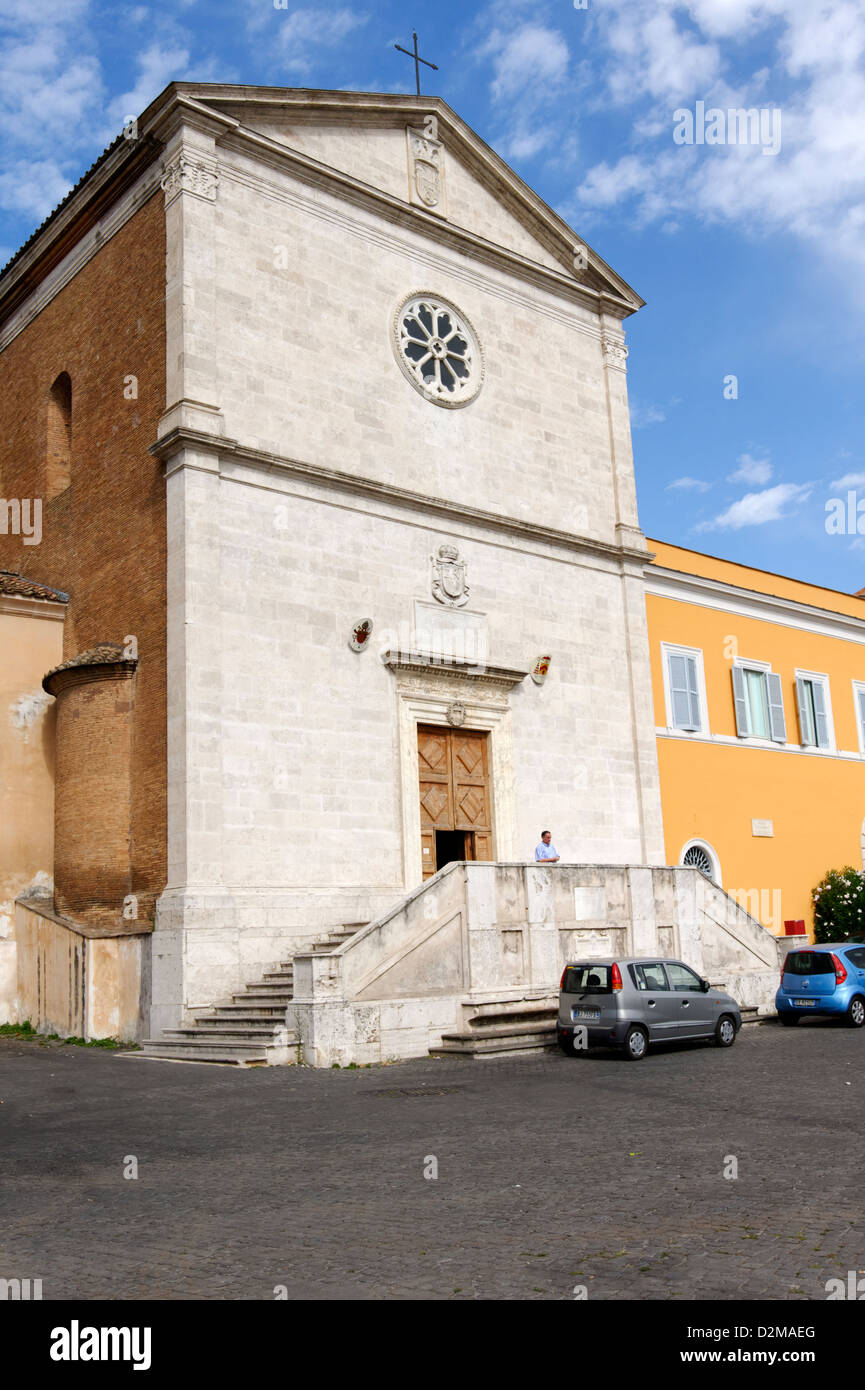 Rome. Italy. Renaissance façade of the 15th century Chiesa di San ...