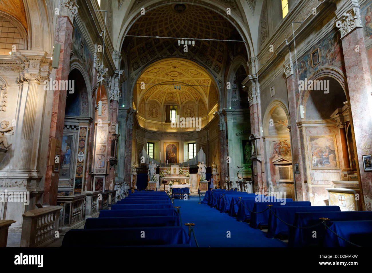 Rome. Italy. Renaissance façade of the 15th century Chiesa di San ...