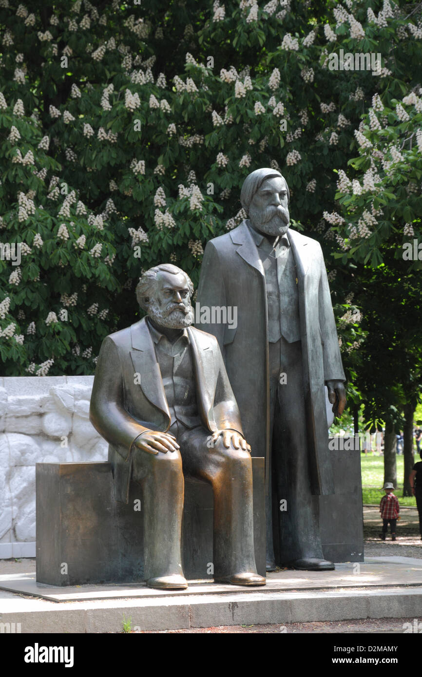 Statue of Marx and Engels, Berlin Stock Photo - Alamy