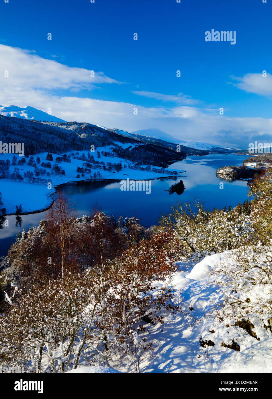Snow, Queens View, Perthshire, Scotland UK Stock Photo - Alamy
