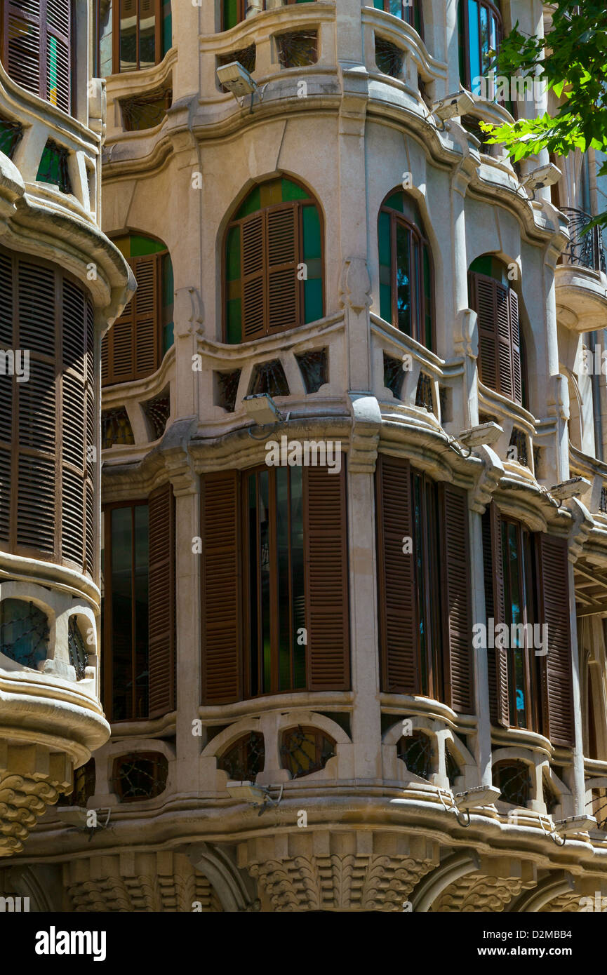 Modernista Building,Palma, Island Of Majorca, Balearic, Spain Stock ...