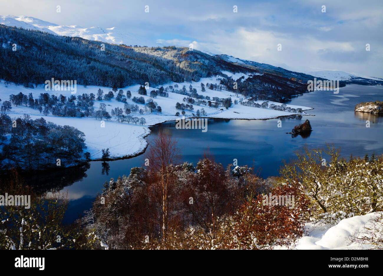 Snow, Queens View, Perthshire, Scotland UK Stock Photo - Alamy