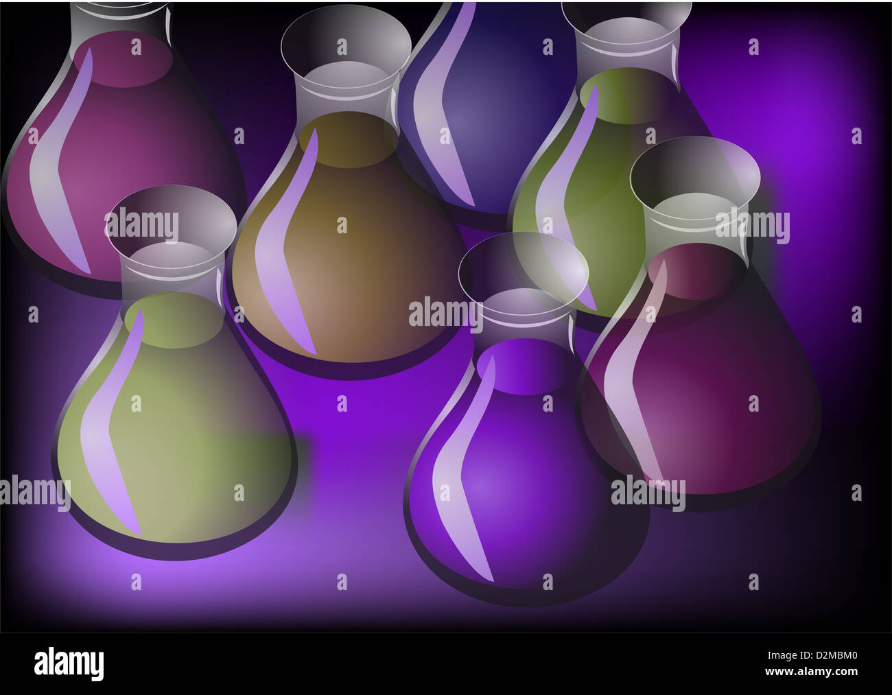 containers with multicolors liquids Stock Photo - Alamy