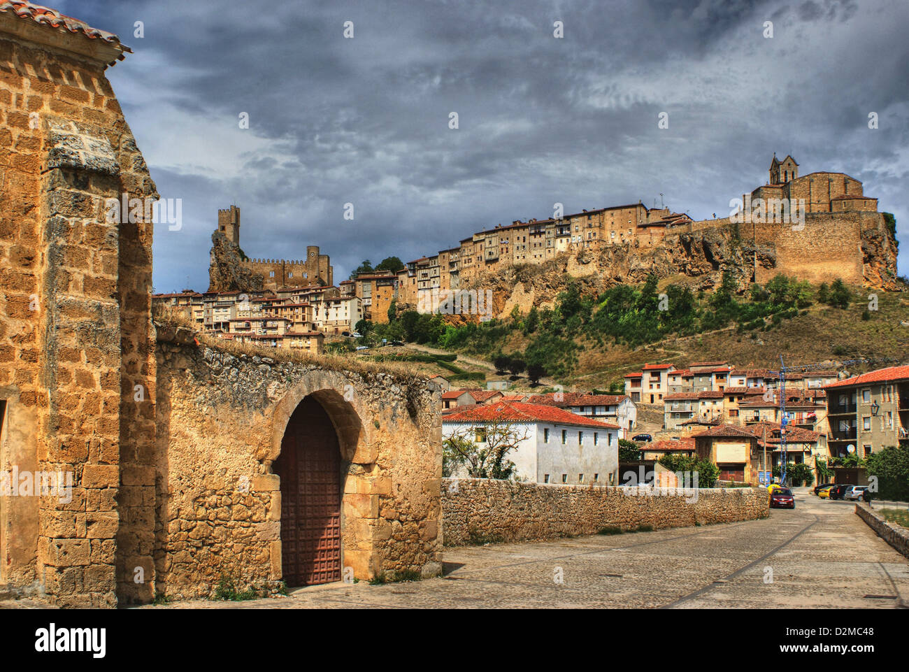 Panoramic view of Frias, Burgos, Spain Stock Photo - Alamy