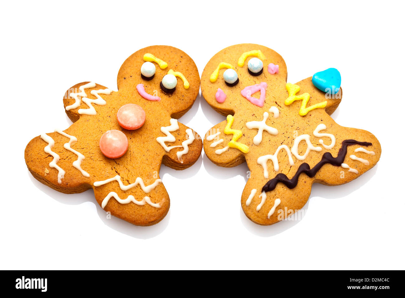 Ginger bread man isolated on white background Stock Photo - Alamy