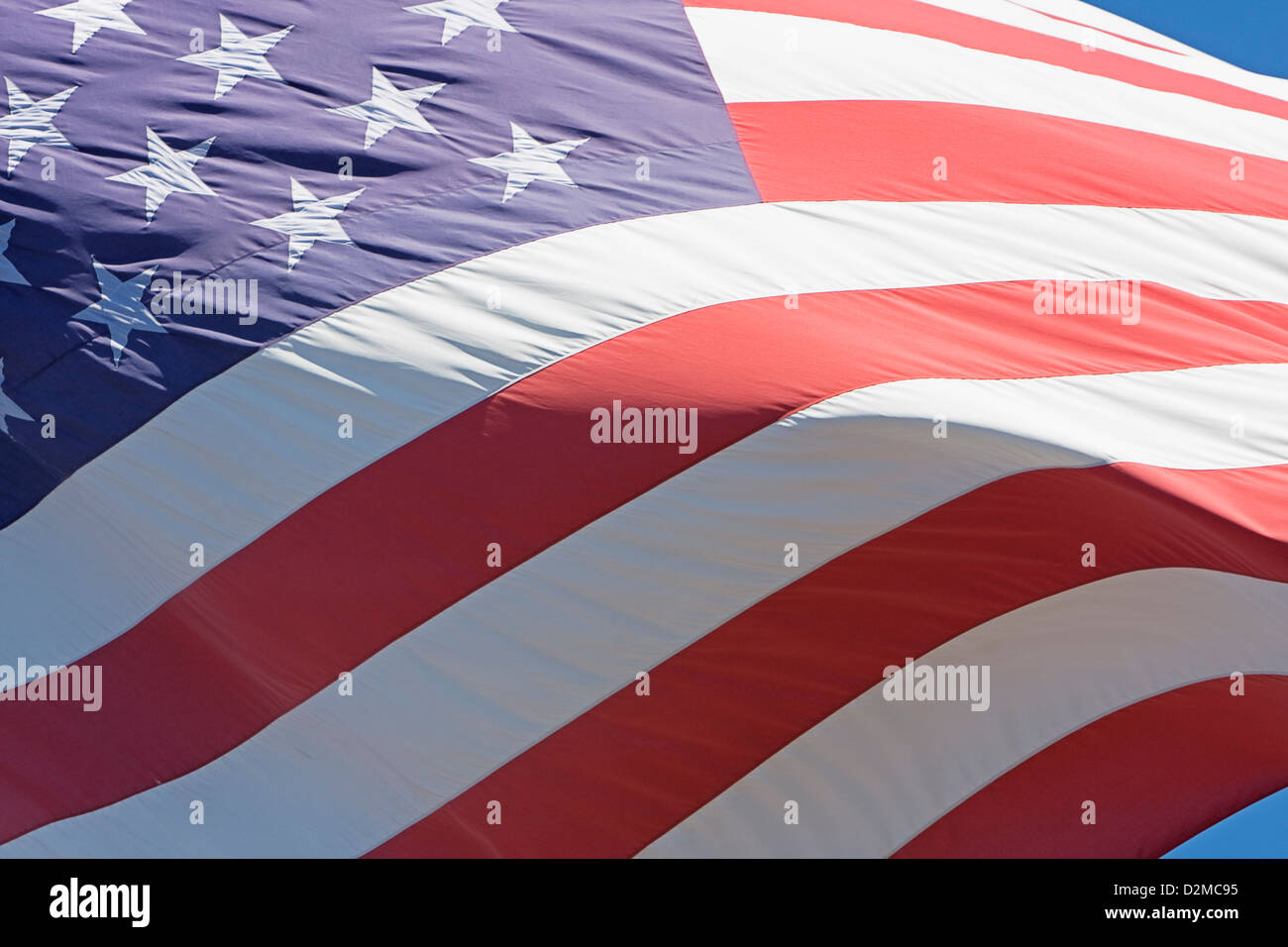American Flag waving in wind Stock Photo - Alamy