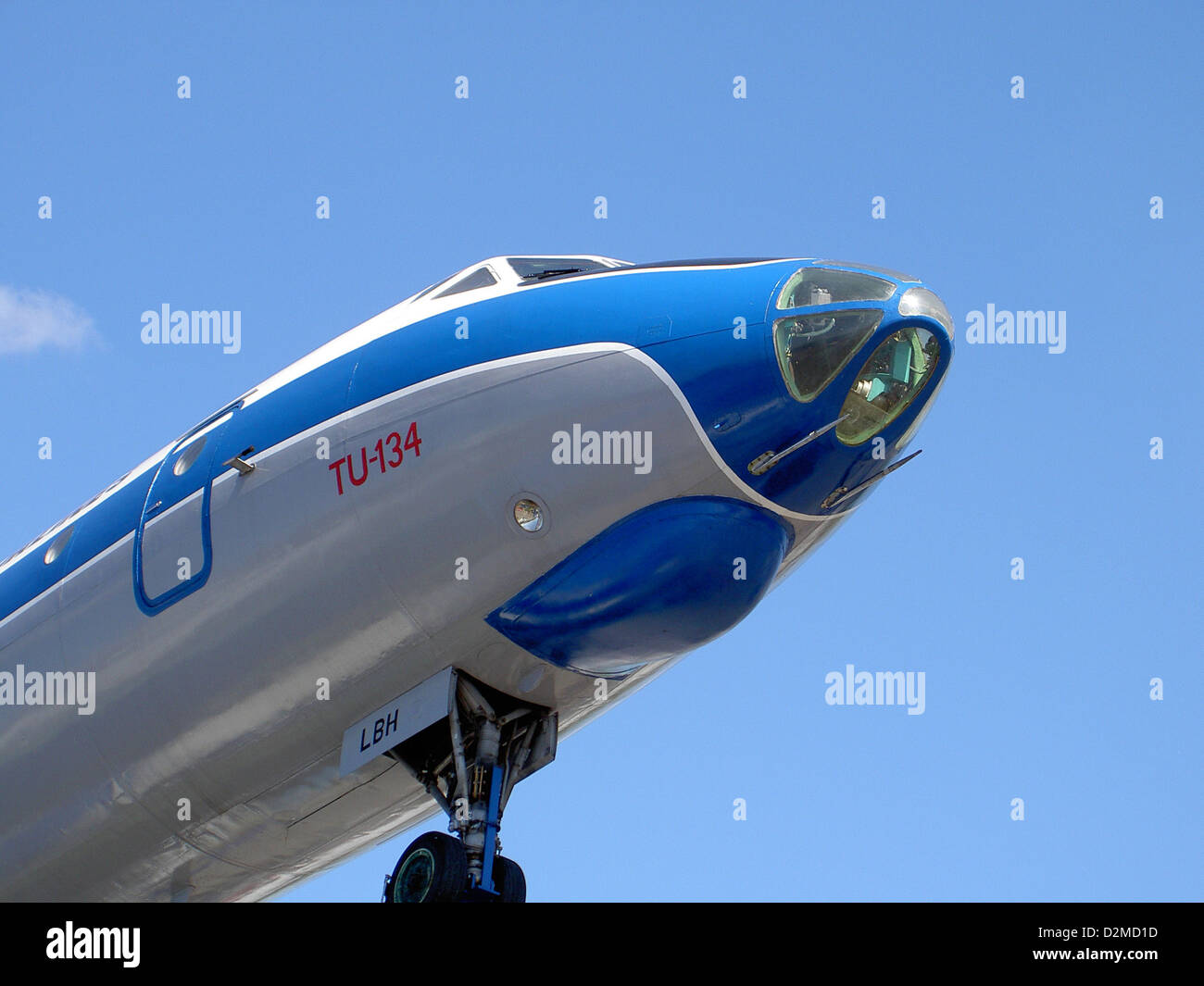 The TU-134, a Soviet-designed twin-engine jet airliner, widely used in ...