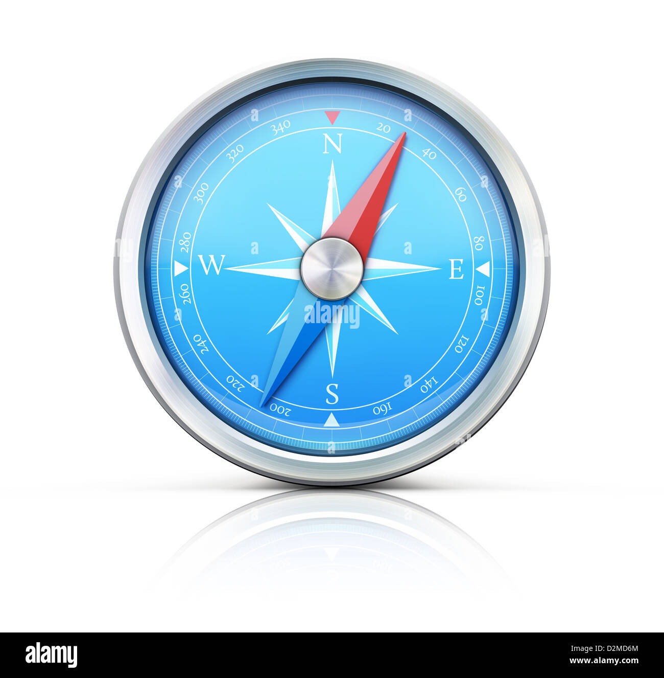 highly detailed blue compass isolated on a white background Stock Photo ...