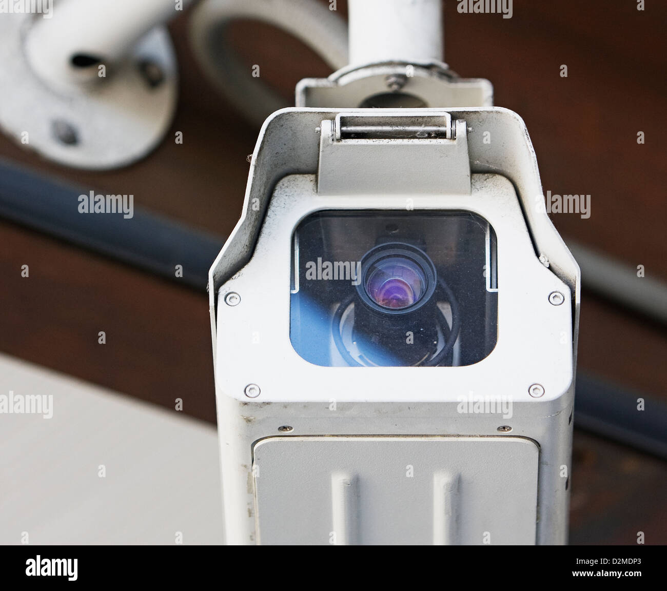 security camera mounted on wall Stock Photo - Alamy
