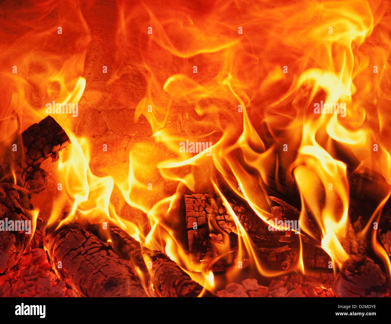fire in clay oven Stock Photo - Alamy