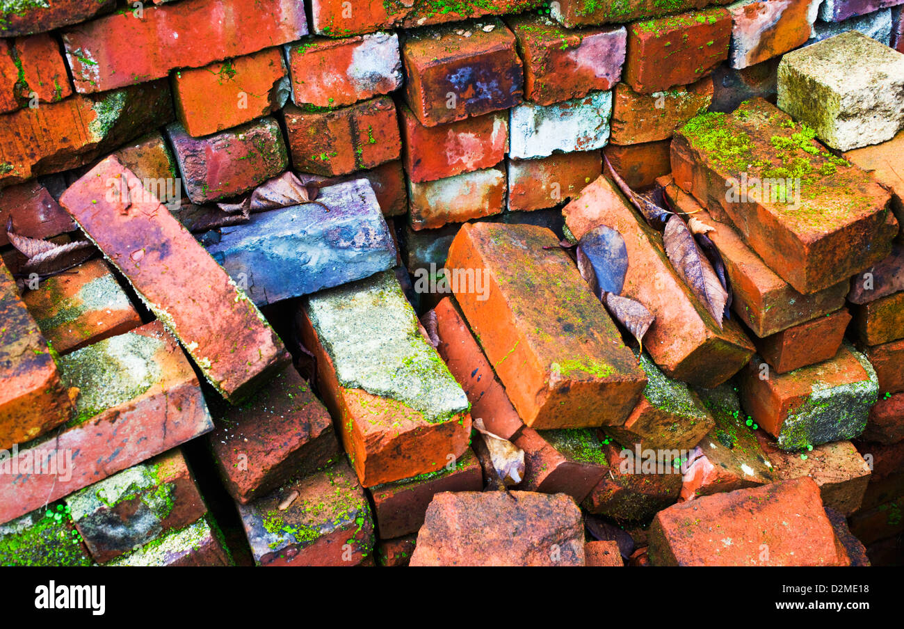 Broken brick pile concrete bricks hi-res stock photography and images ...