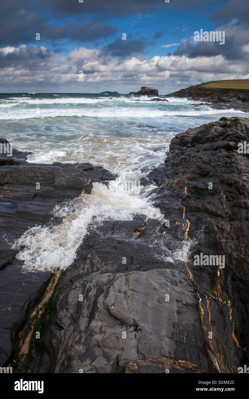Trevone Bay near Padstow, North Cornwall Stock Photo - Alamy