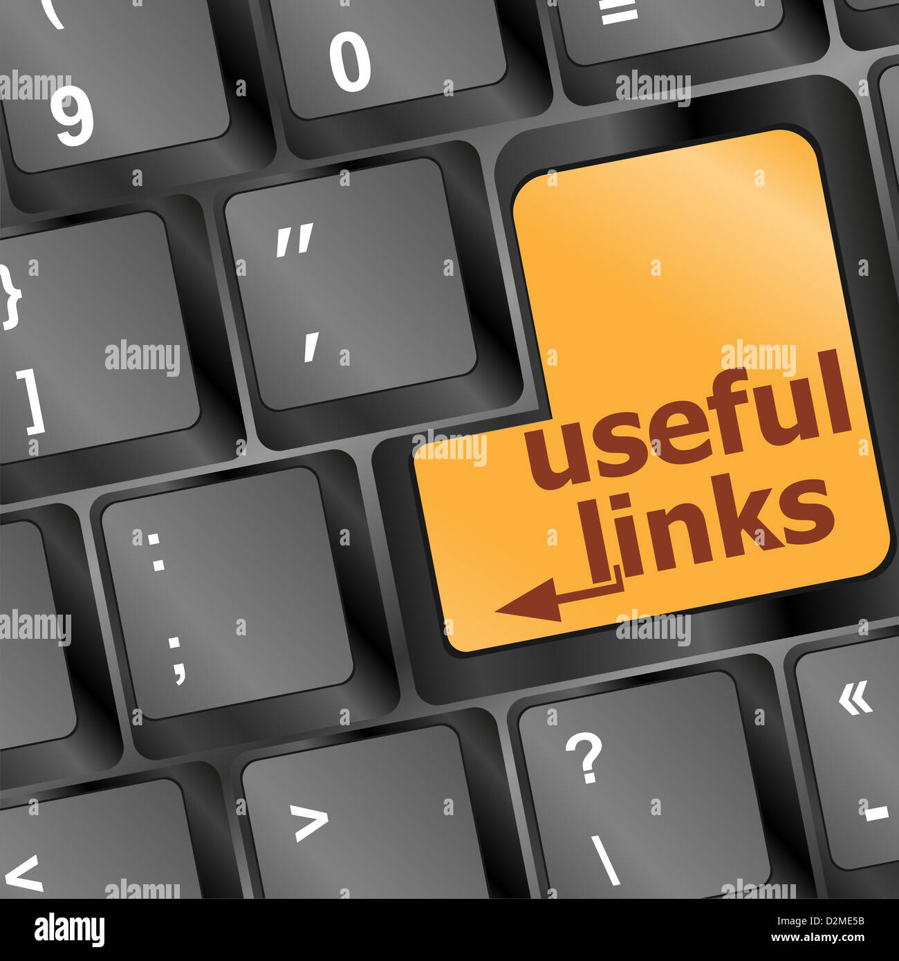 useful links keyboard button - business concept Stock Photo - Alamy