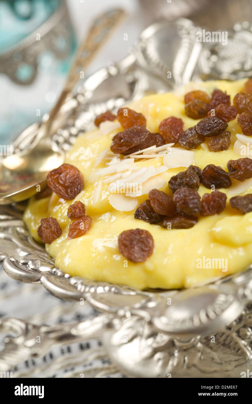 Indian food, Badam Phirni, almond pudding Stock Photo - Alamy