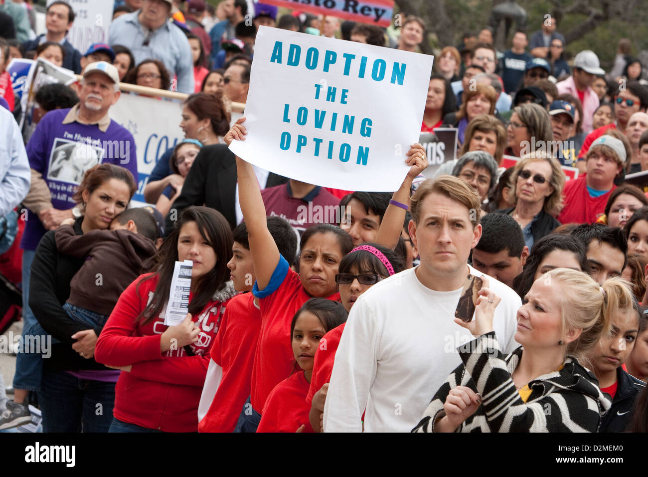 Anti-abortion, pro-life religious Christian crowd rallies at Texas ...