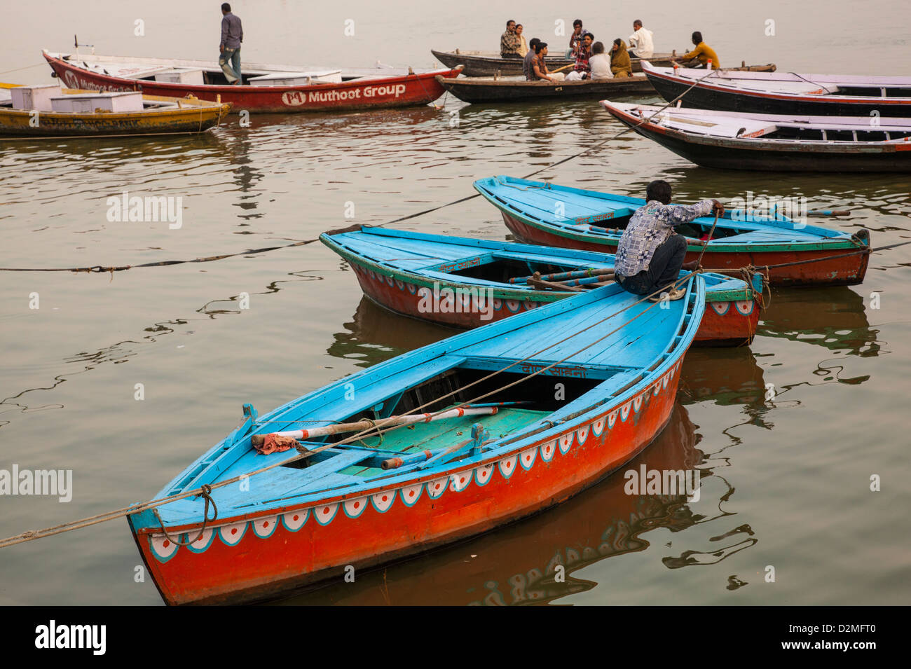 boats on the Ganges, Varanasi, India Stock Photo - Alamy
