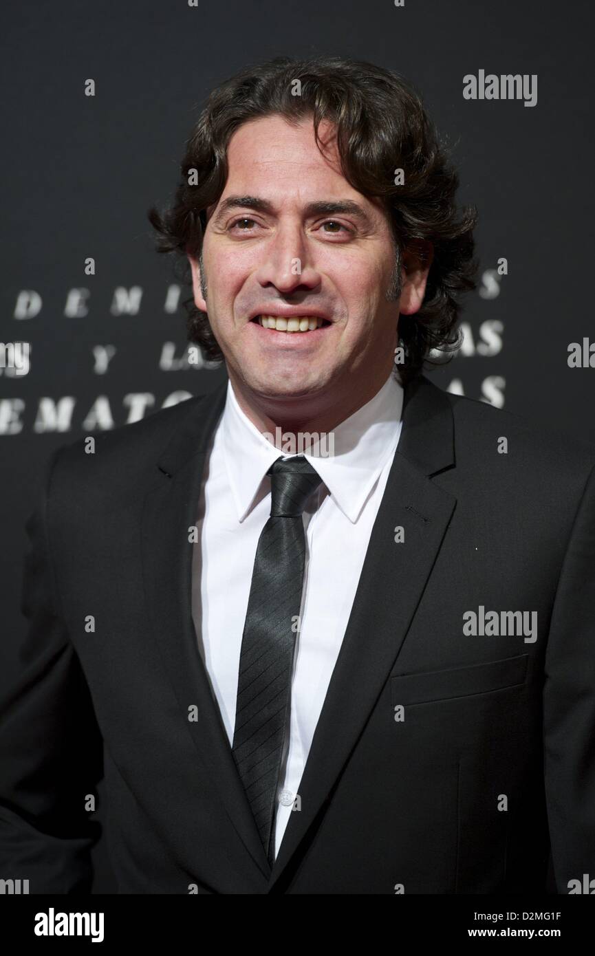 Madrid, Spain. 28th January 2013. Antonio Garrido attends the Goya ...