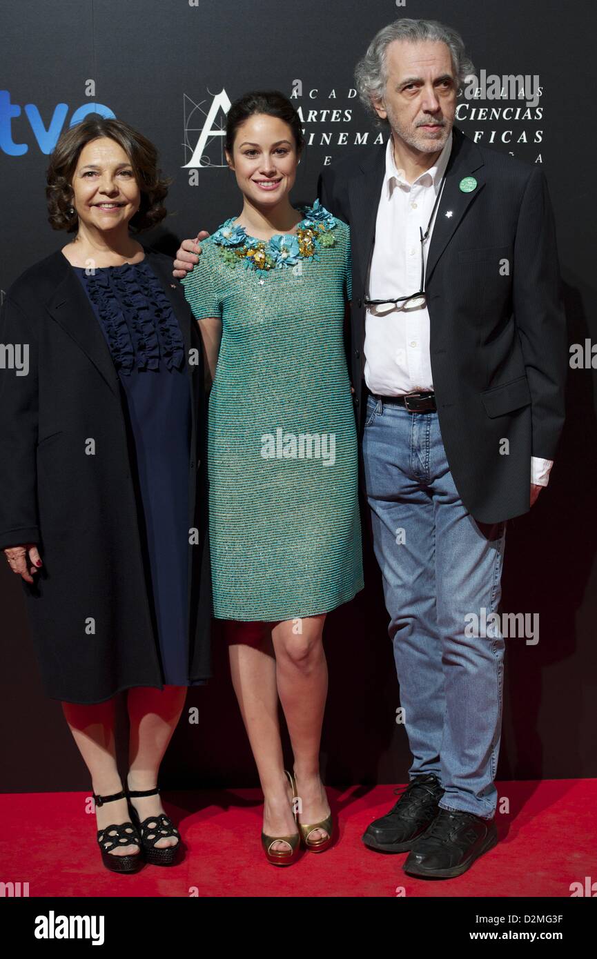 Madrid, Spain. 28th January 2013. Fernando Trueba and Aida Folch ...